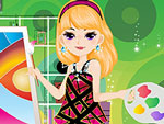 Art Print Dress Up Game - GirlGames4u.com